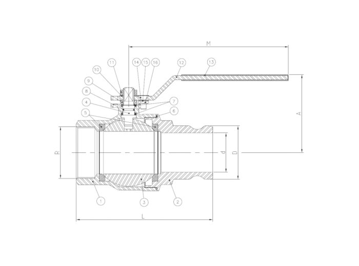 GENEBRE GLOBE 2P CAMLOCK ball valve in AISI 316 stainless steel | Waterfitters