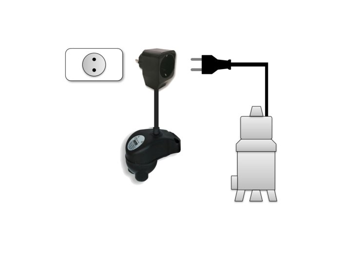 Schuko piggyback plug for MOUSE line float switches Tecnoplastic | Waterfitters